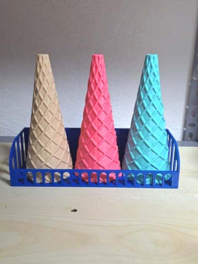 Waffle Cone Ice Cream Lamp: Hanging Light Fixture, Optional Edison Bulb ...