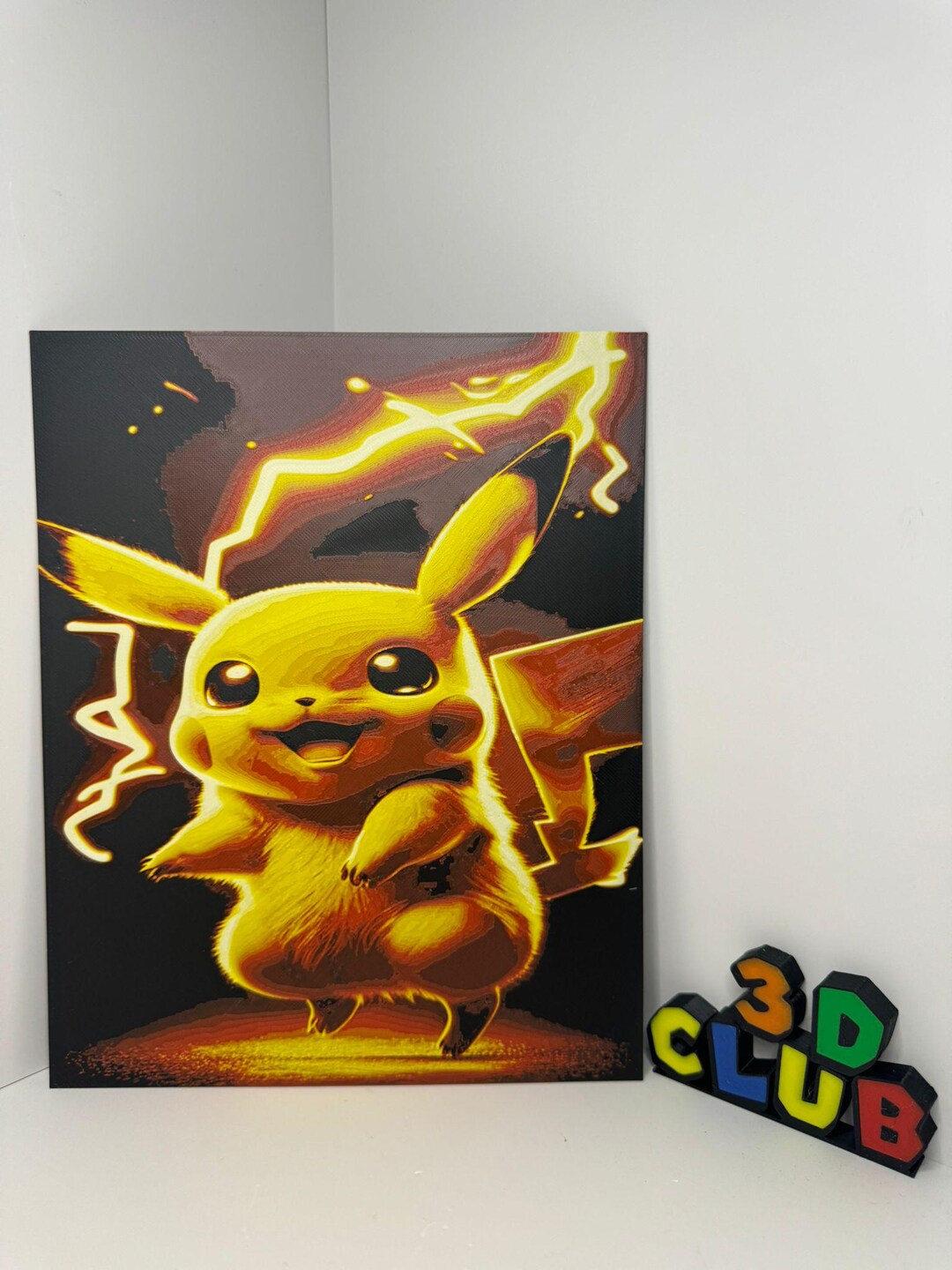Pikachu Pokemon Wall Decor 3D Printed Textured - Etsy