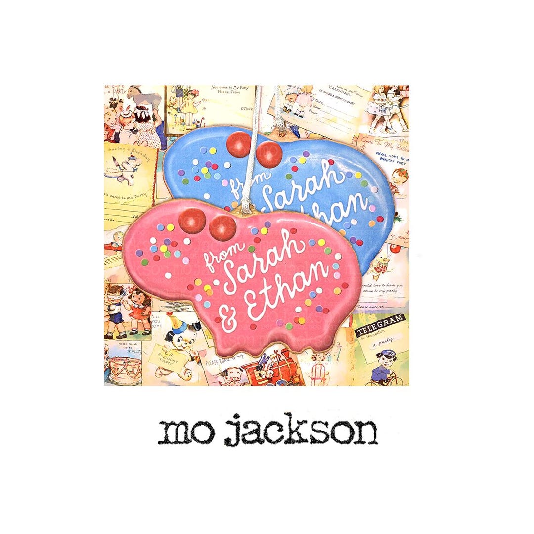 Personalized Hippo Die Cut Gift Tags Set of 6 - Etsy