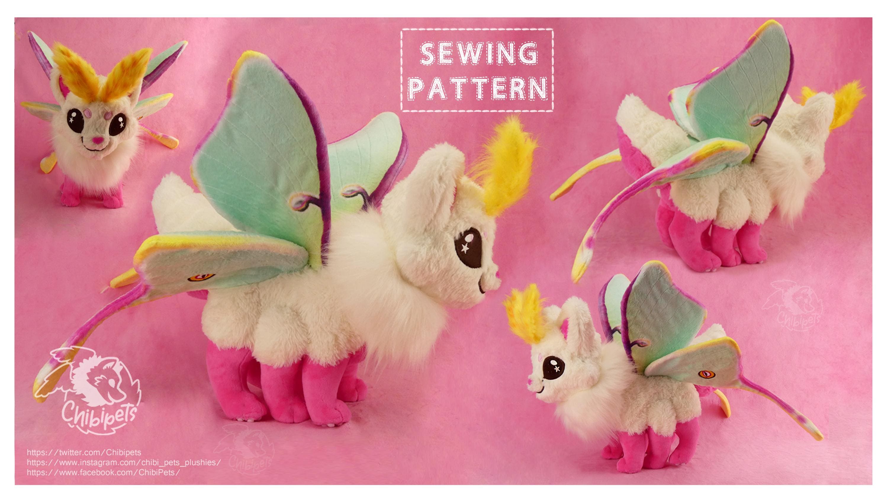 Moth Cat - Sewing Pattern and Video Tutorial - Etsy