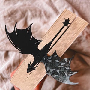 Fourth Wing and Iron Flame Dragon Bookmarks - Etsy