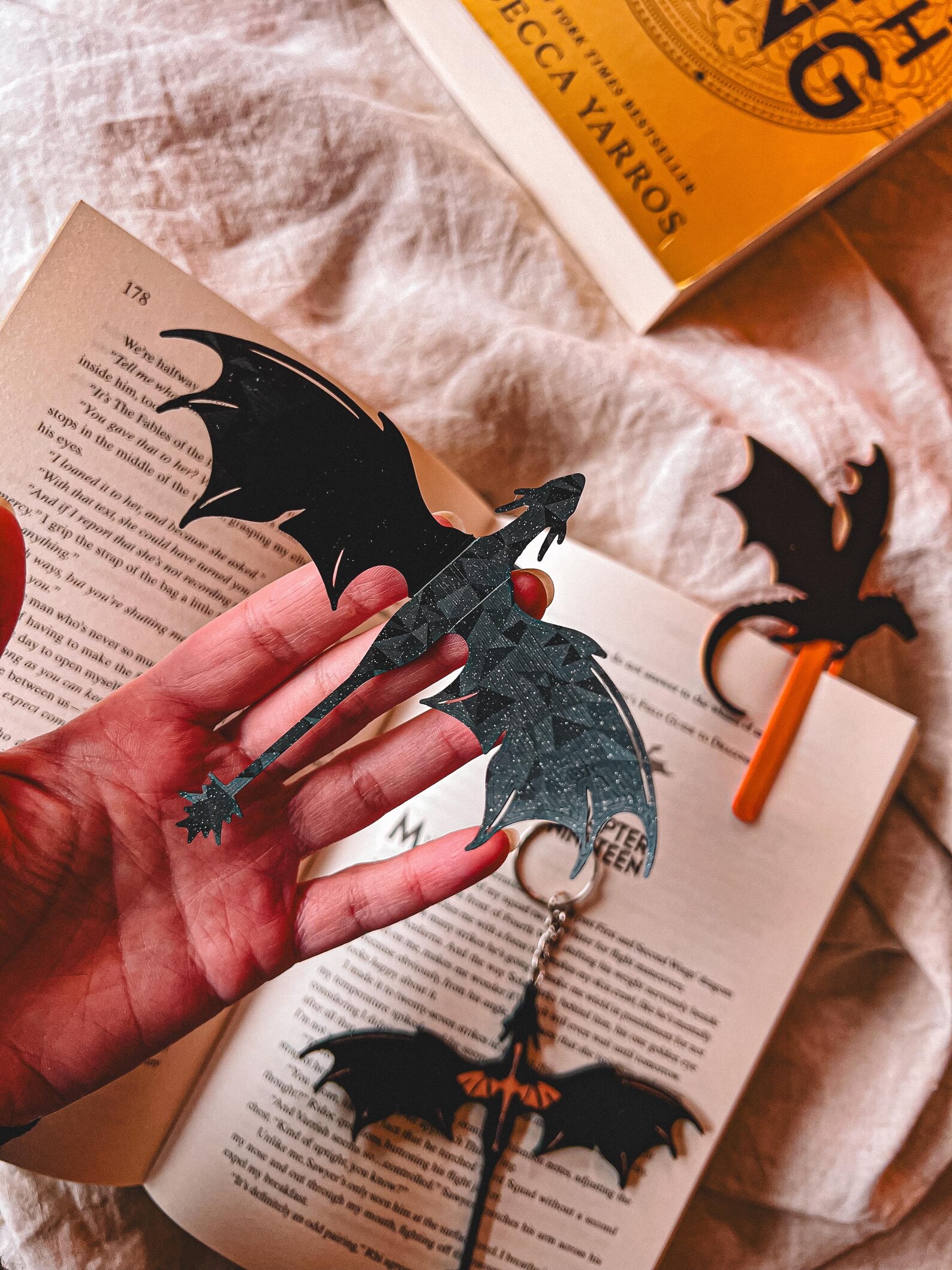 Fourth Wing and Iron Flame Dragon Bookmarks - Etsy