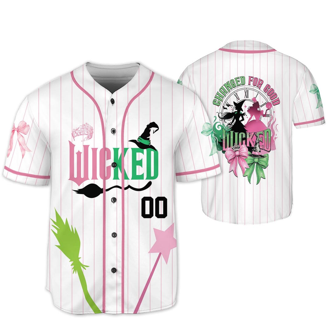 Custom Wicked Jersey Shirt, Elphaba and Glinda Jersey, Musical Gifts ...