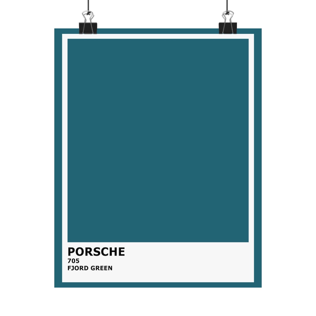 Minimalist Porsche Color Poster Pantone Swatch Design Wall Art Print ...