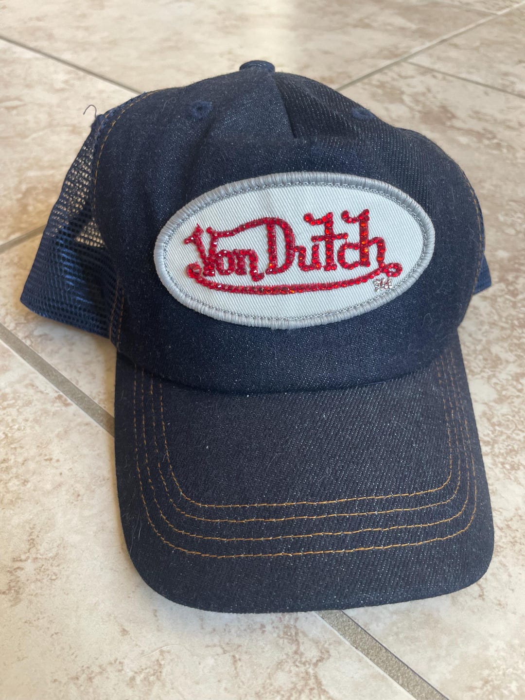 Vintage Von Dutch Rhinestone Trucker Hat - Etsy