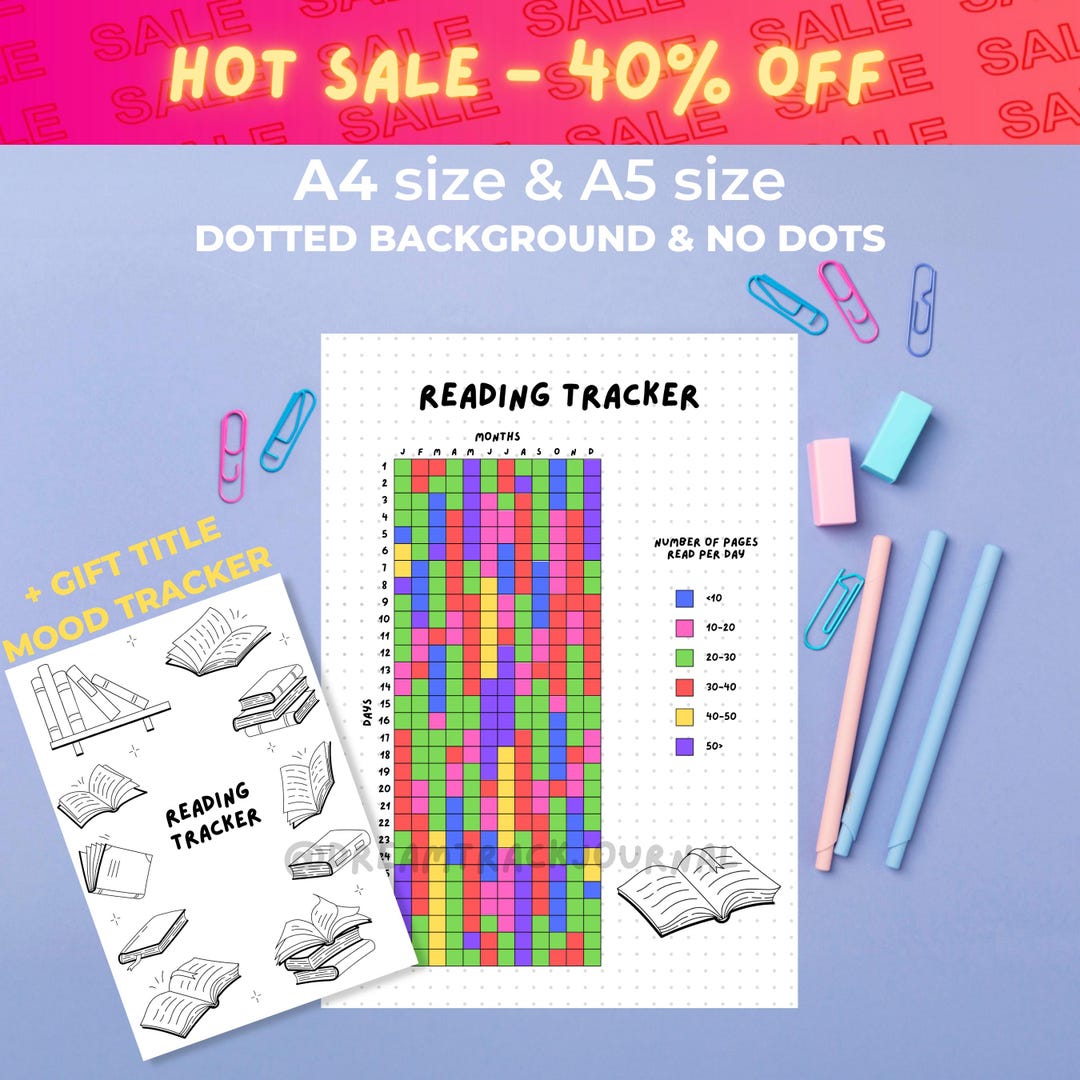 Reading Tracker PRINTABLE Journal Page Planner Page Book Journal ...