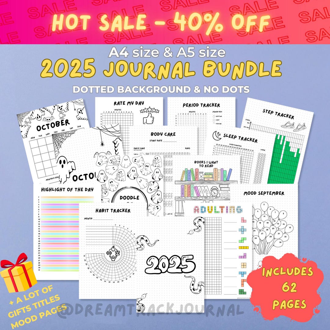 2025 JOURNAL BUNDLE - PRINTABLE Journal Pages - Digital Planner Pages ...