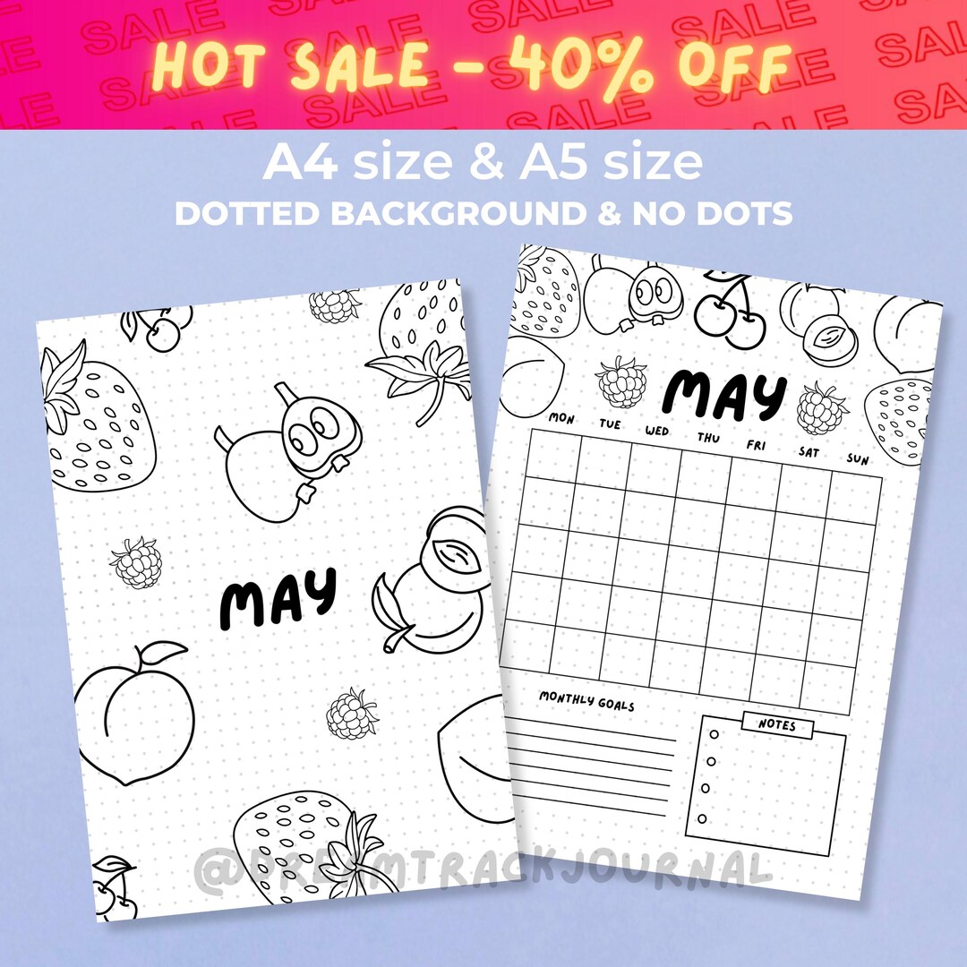 May Title Page - May Calendar - PRINTABLE Calendar - Printable Title ...