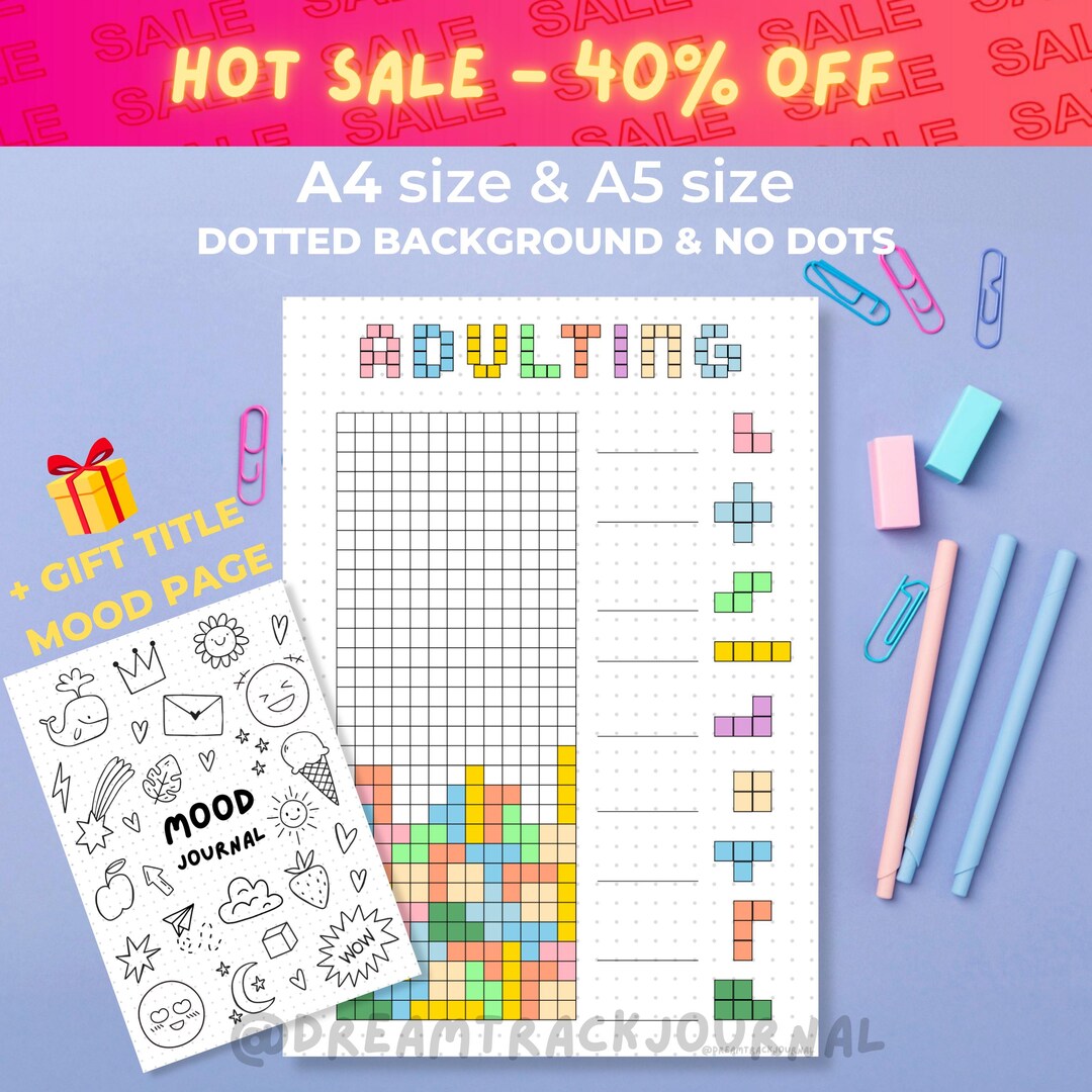 Adulting Tracker - PRINTABLE Journal Page - Monthly Tracker - Fun Habit ...