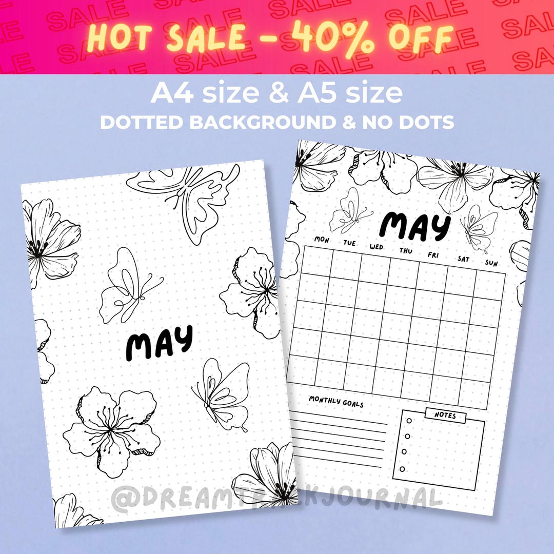 May Title Page - May Calendar - PRINTABLE Calendar - Printable Title ...