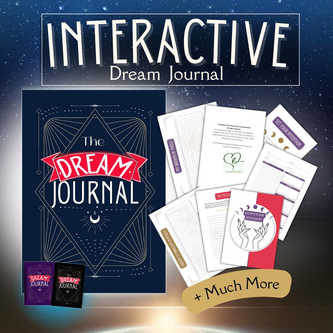 Blue Interactive Dream Journal - 200 Pages - Etsy