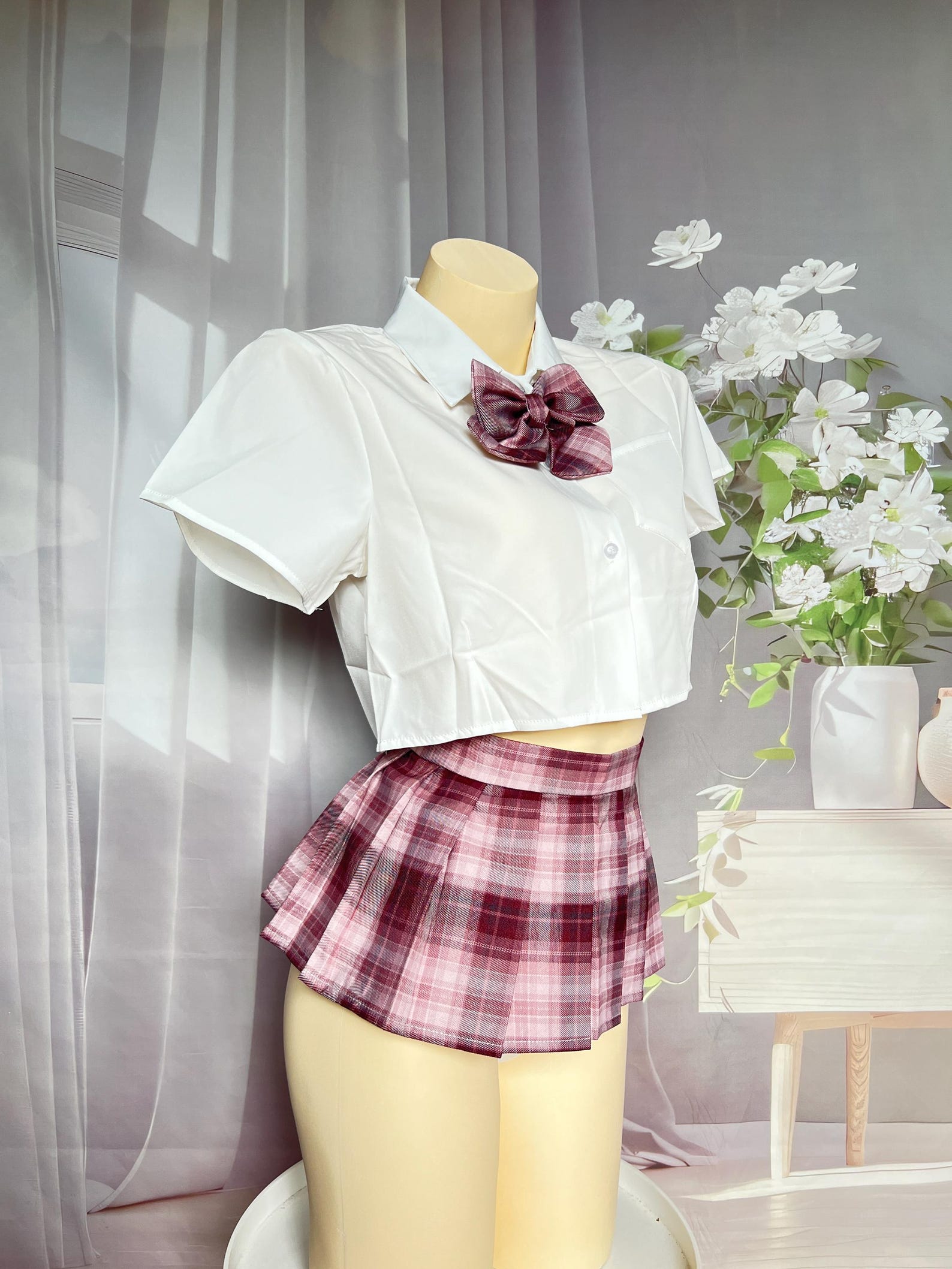 Bow Schoolgirl Lingerie Set,uniform,shirt and Skirt - Etsy