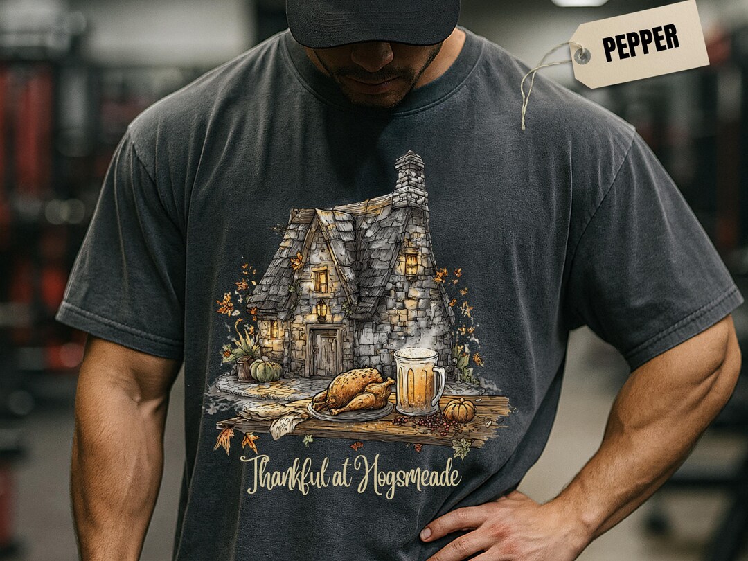 Thankful at Hogsmeade Shirt – Cozy Wizard Cottage Tee, Pepper Fall ...