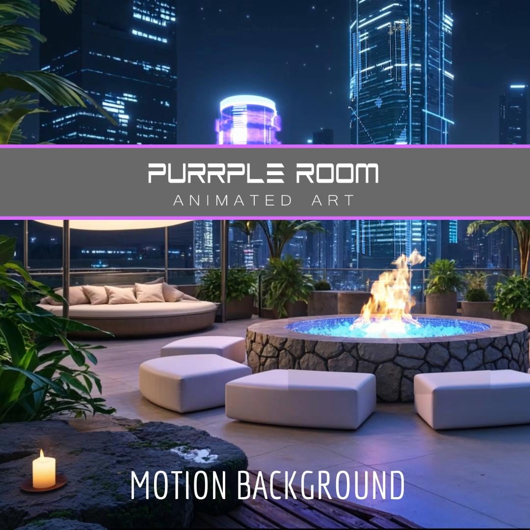 Animated Background / Night City Balcony View / Live Wallpaper ...