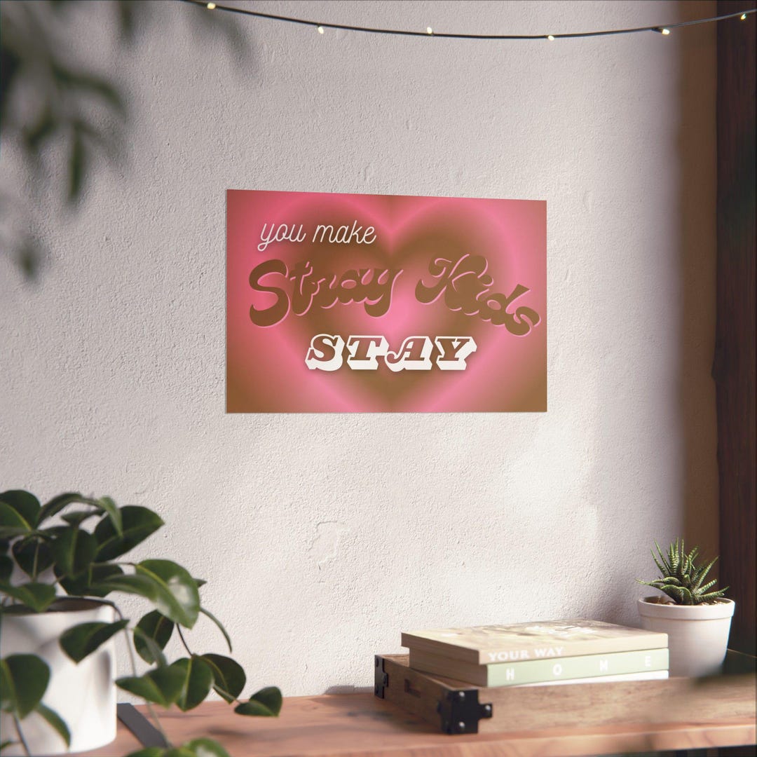 You Make Stray Kids Stay Brown Heart Poster-stray Kids Heart Wall Art ...