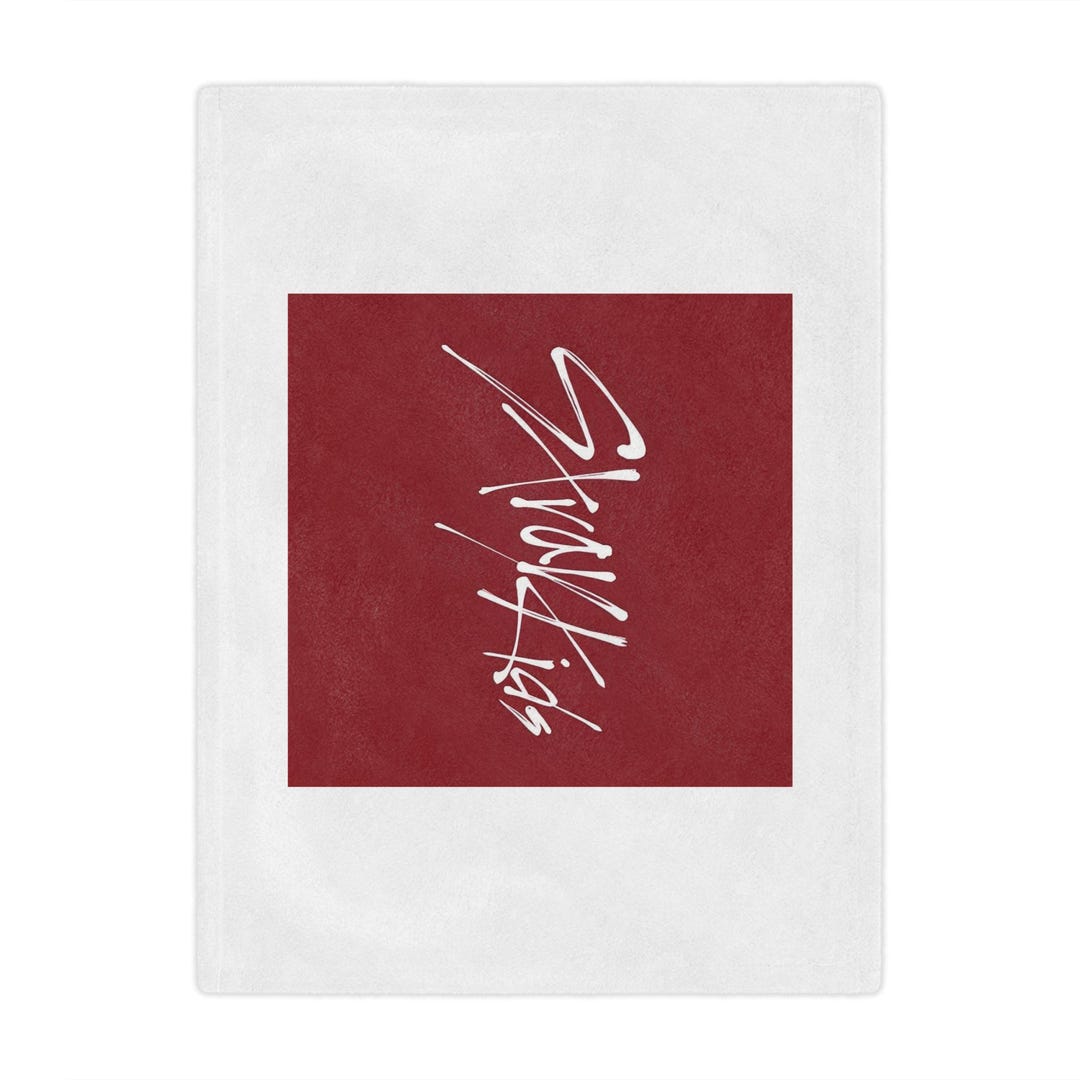 Stray Kids Red Logo Blanket - Cozy Sherpa Throw, K-pop Fleece Blanket ...