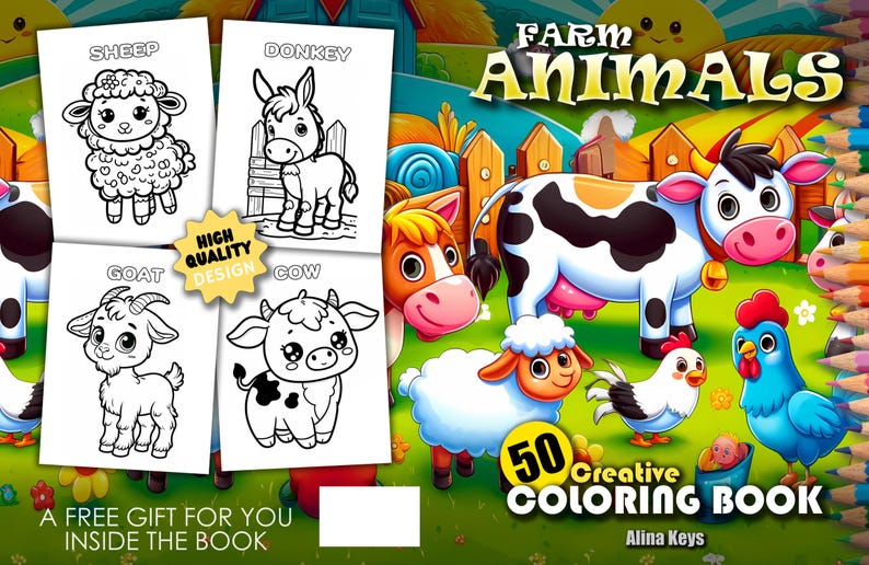 40 Farm Animals Coloring Pages for Kids Printable Coloring Pages ...