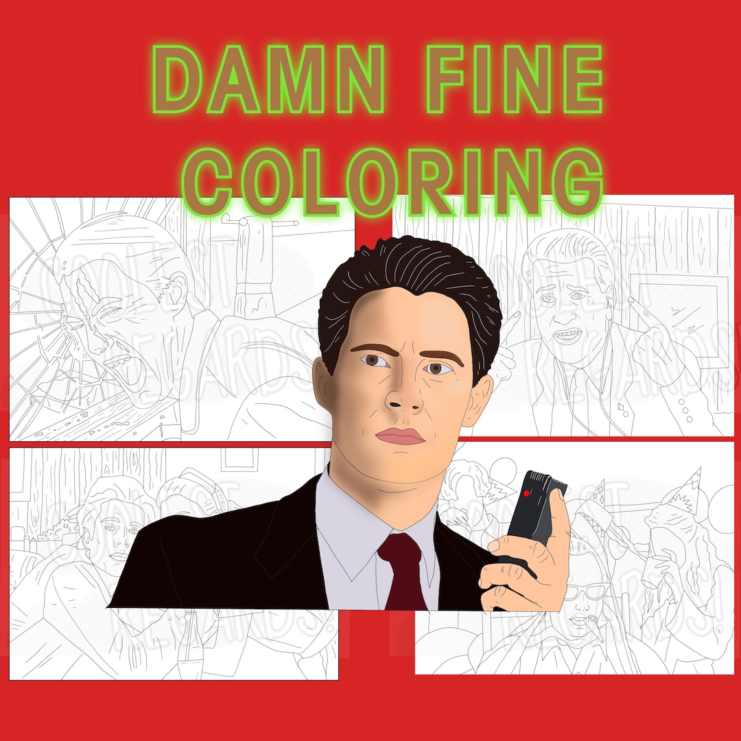 Damn Fine Coloring Pages - Collection of 10 Digital Download Pages for ...
