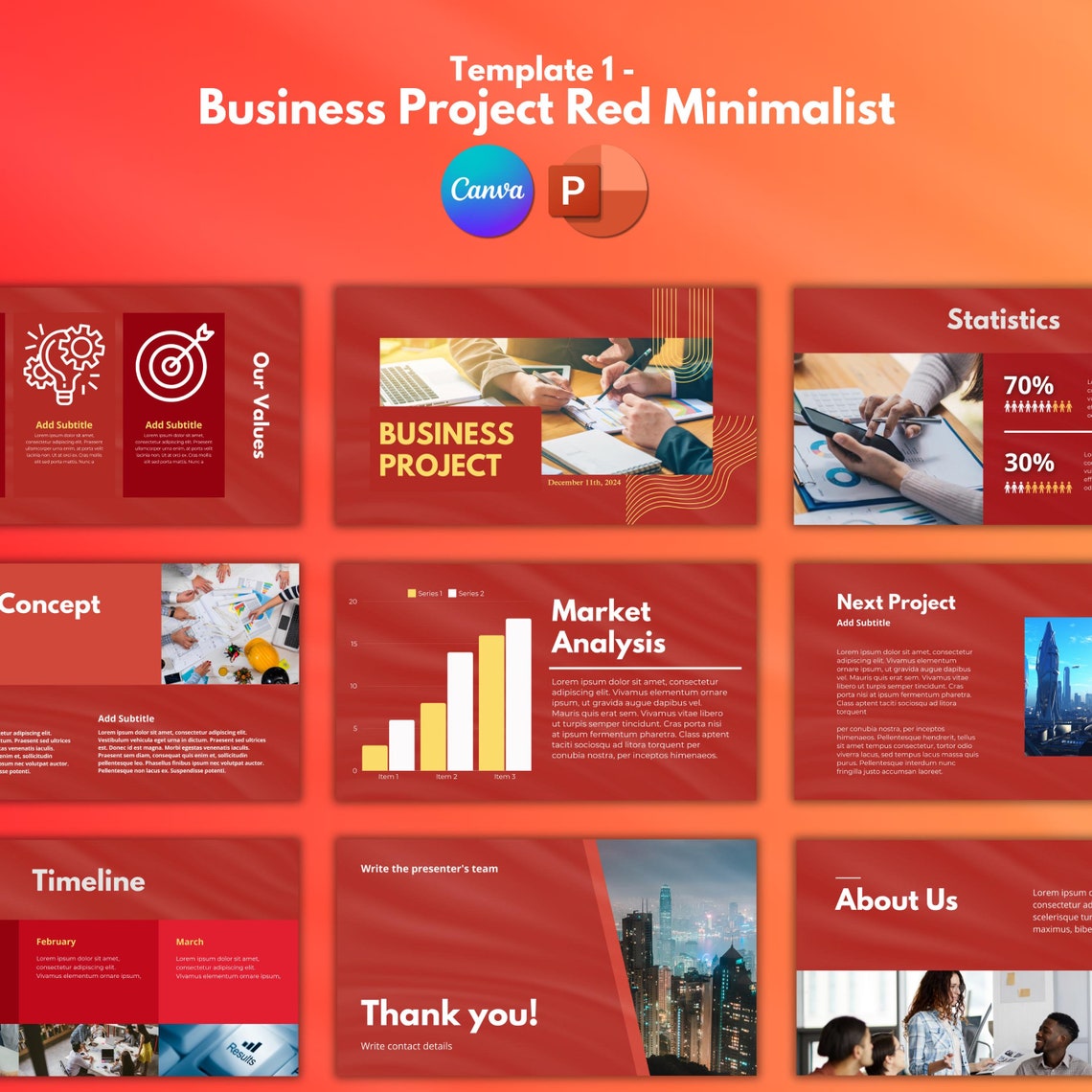 Canva or Power Point Presentation Template Slides for Presentation ...