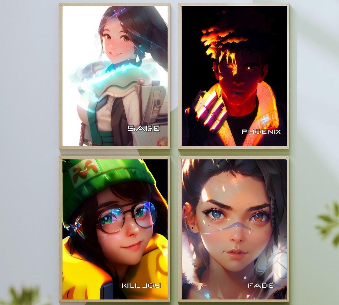 Valorant Agent Poster Bundle, Sage Valorant Poster, Phoenix Valorant ...