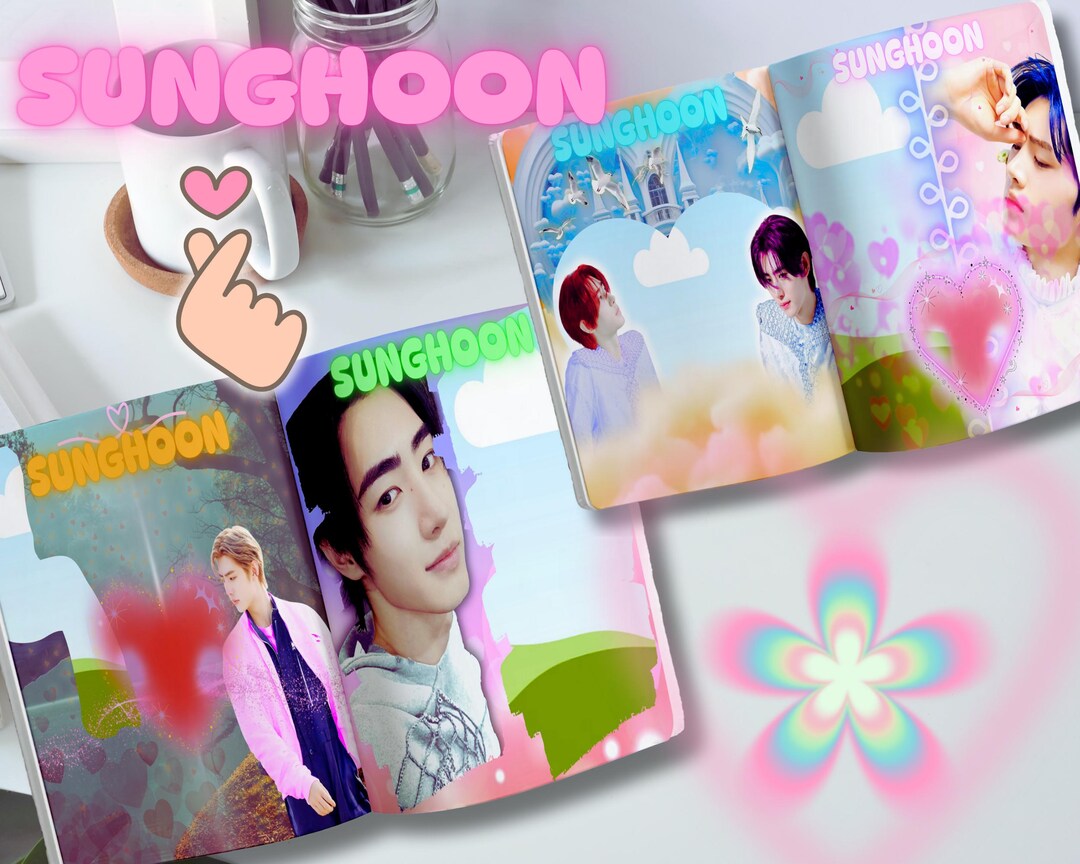 Kpop Enhypen Digital Scrapbook Canva Template, Enhypen Photo, Kpop ...