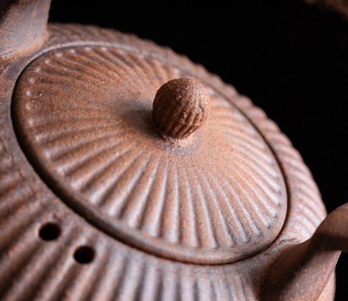 Authentic Mineral-rich Clay Teapot Set – 450ml Rustic Teapot With ...