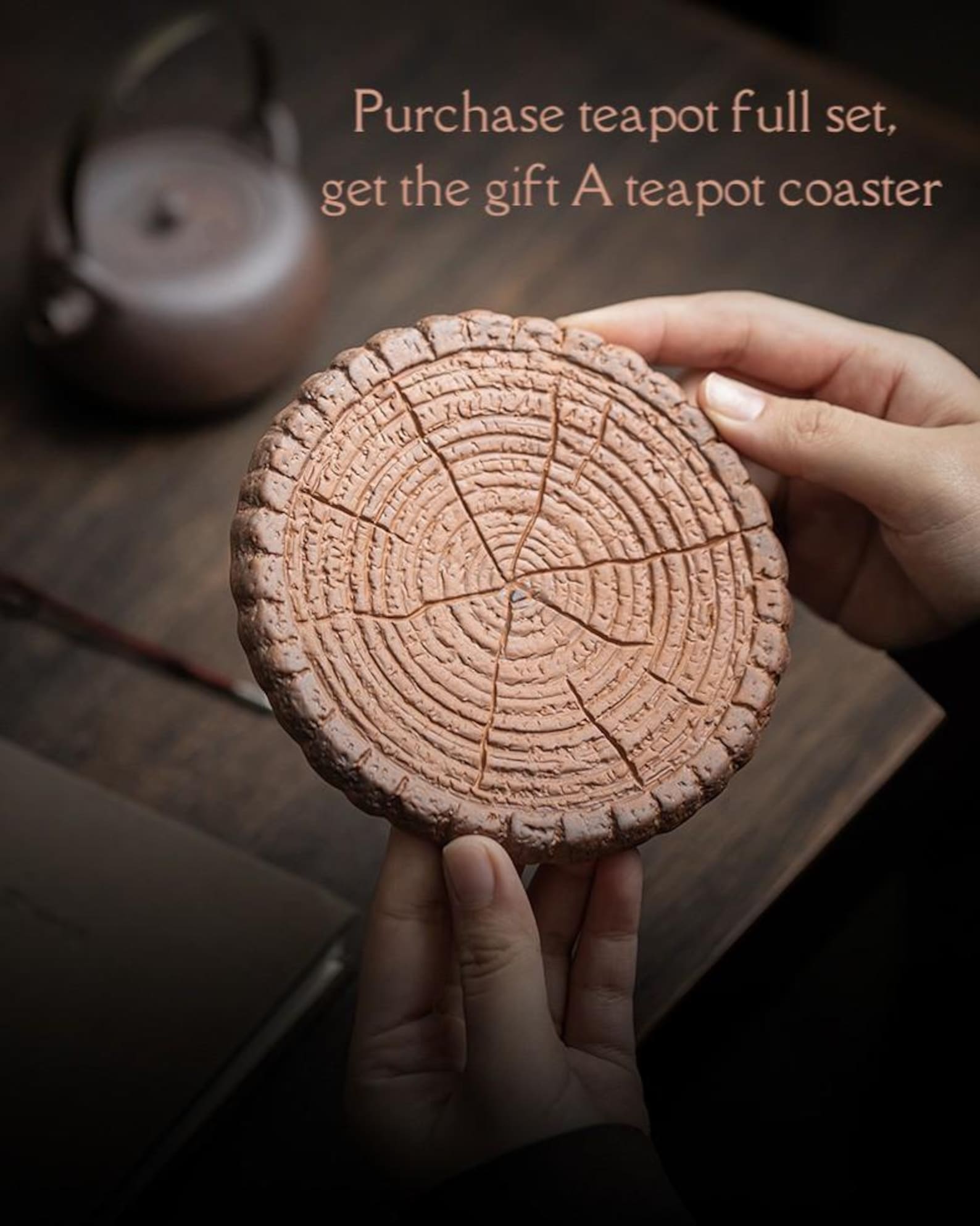 Authentic Mineral-rich Clay Teapot Set – 450ml Rustic Teapot With ...