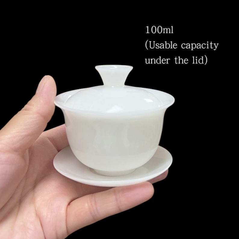 NEW 100ml/120ml Translucent Gaiwan, Jadeite-like Glow Porcelain - Etsy