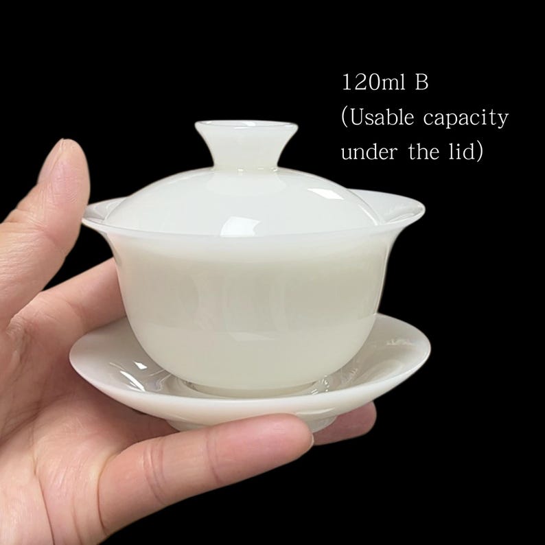 NEW 100ml/120ml Translucent Gaiwan, Jadeite-like Glow Porcelain - Etsy