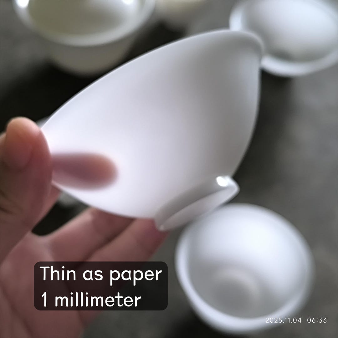Thin as Paper Porcelain| 0.9-1mm Art Collectible Dehua Ultra-thin Soft ...
