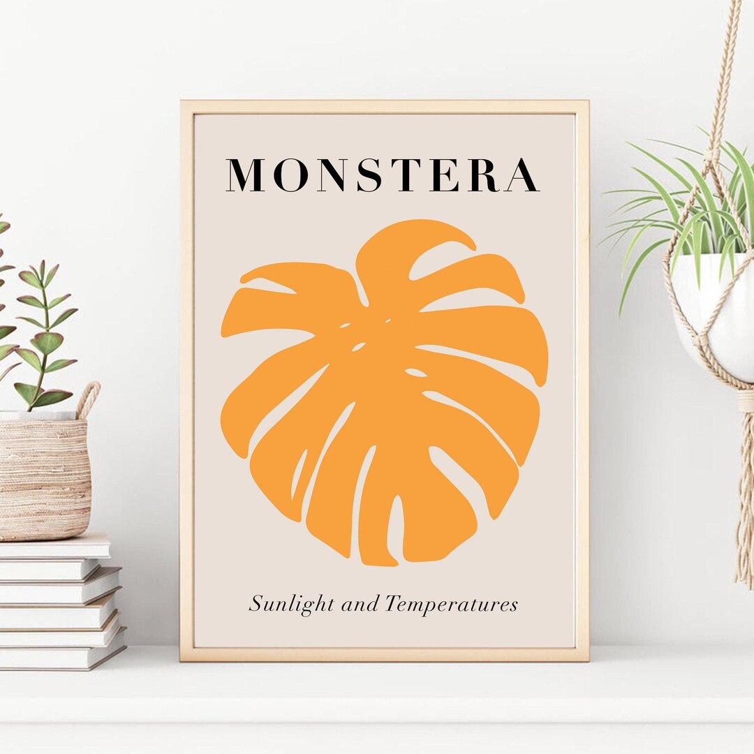 Monstera Digital Prints, Monstera Wall Art, Monstera Poster, Monstera ...