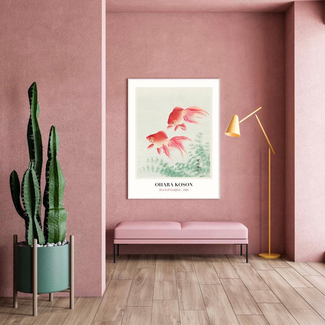 Ohara Koson Printable, Two Veil Goldfish Japanese Print, Woodblock Art ...