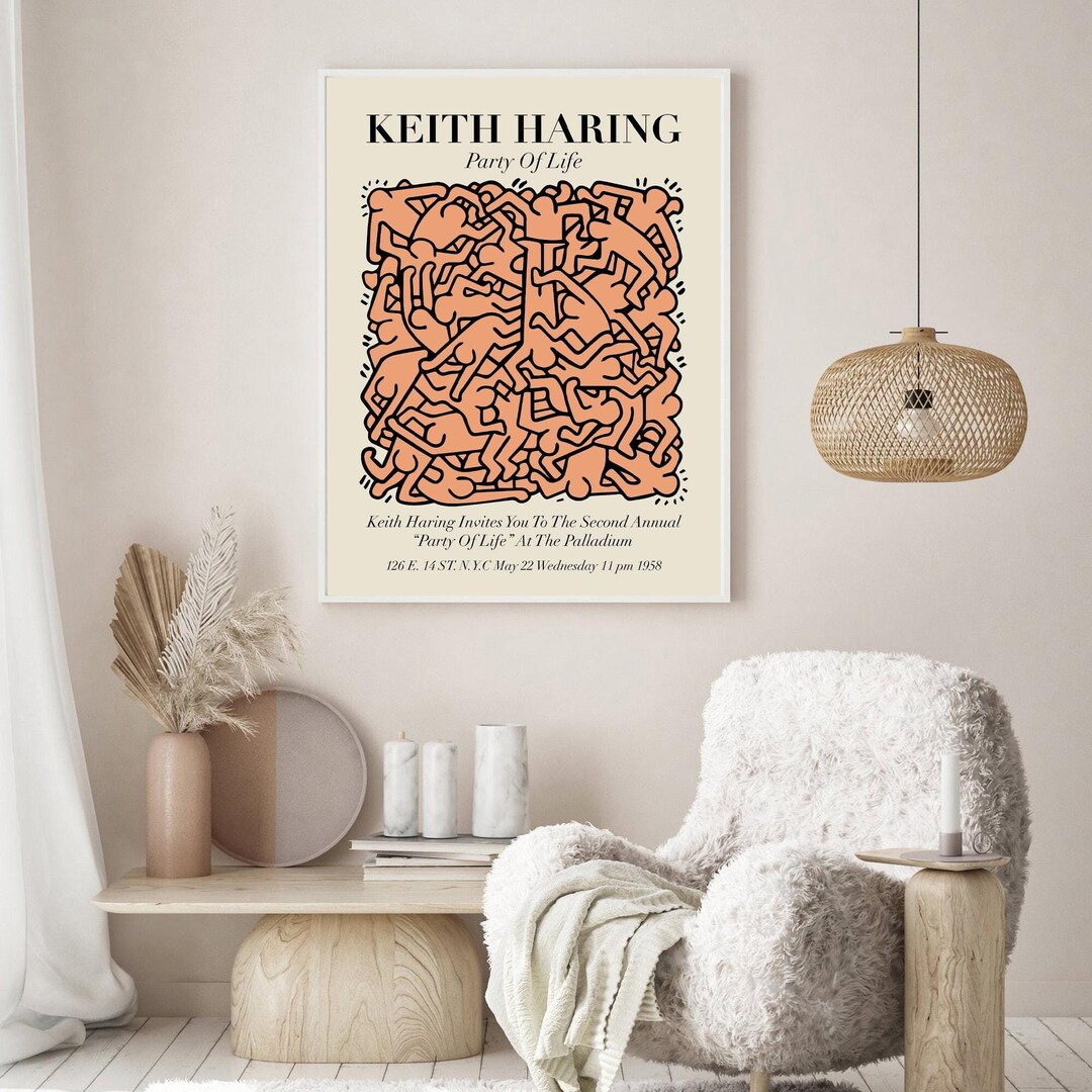 Keith Haring Party of Life, Keith Haring Poster, Keith Haring Print ...