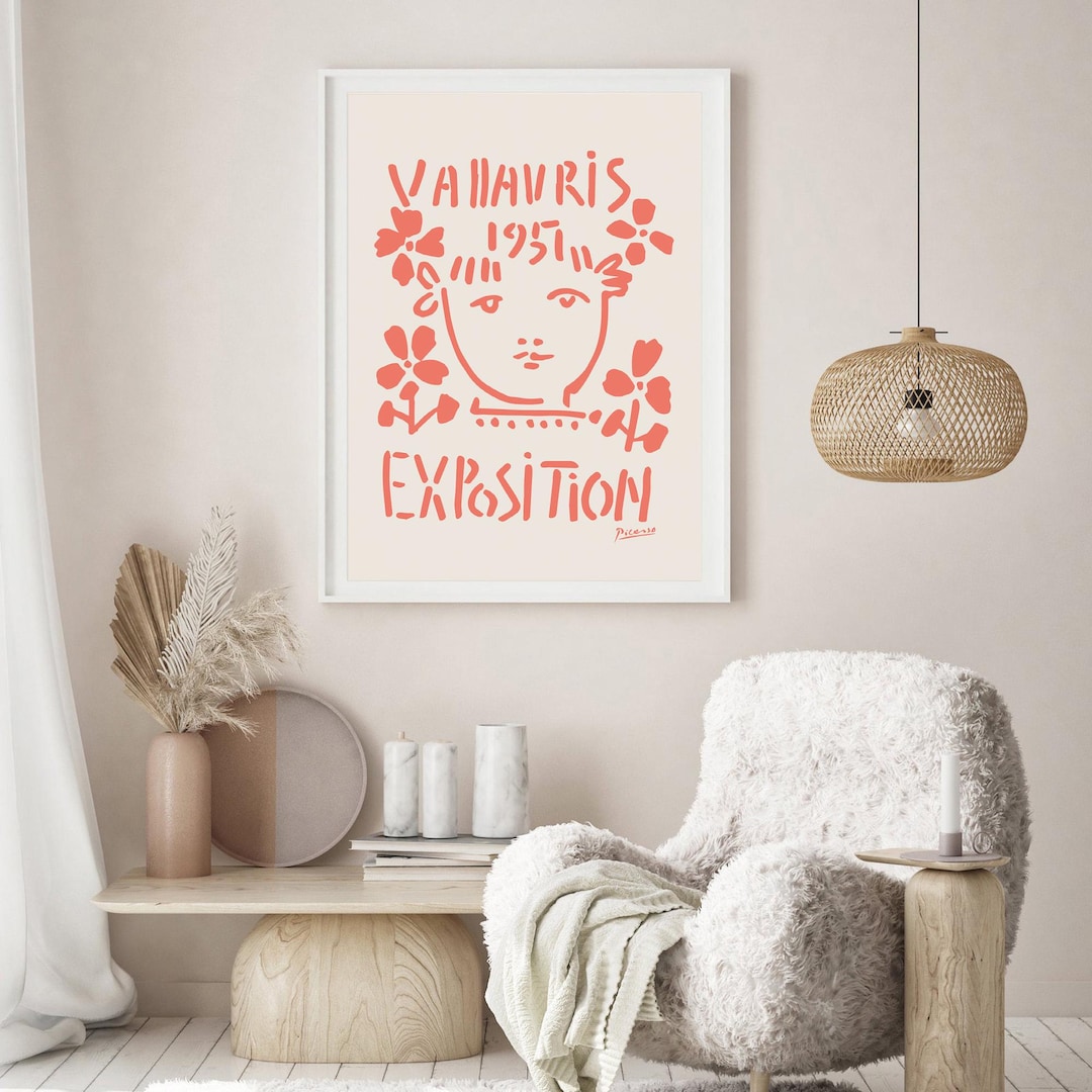Picasso Vallauris Exhibition Poster, Vintage Woman Wall Art, French ...