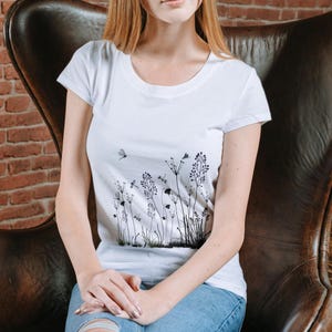 Wildflower Silhouette Digital Artwork | Botanical Illustration ...