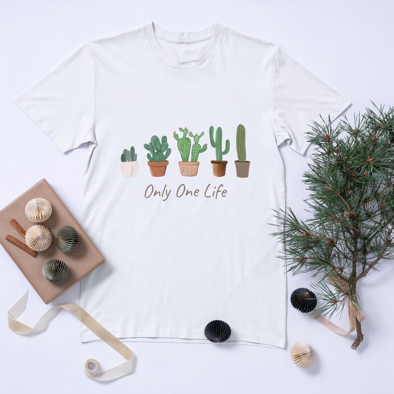 Hand-drawn Cactus Collection With Inspirational Quote - Digital ...
