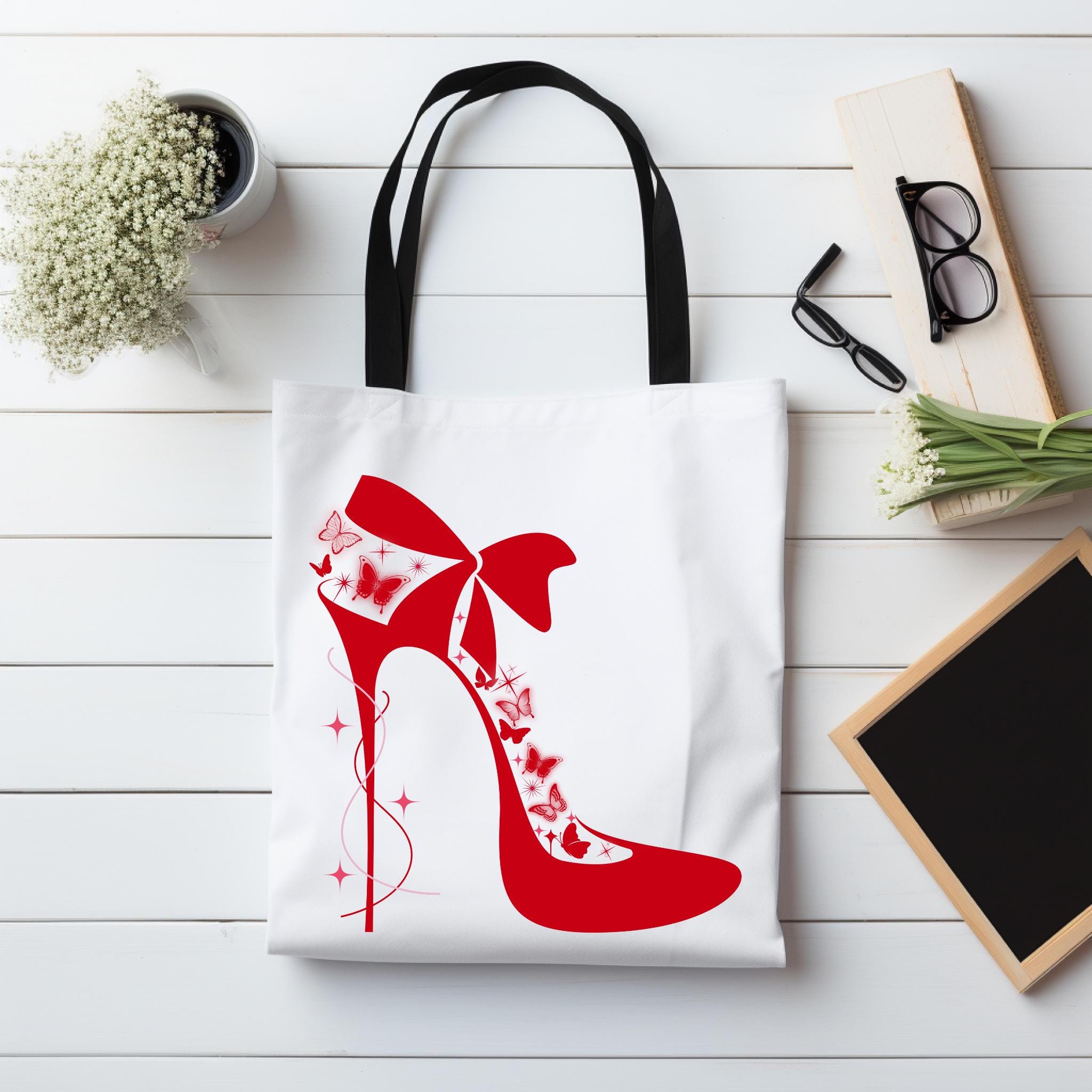 Red High Heel Digital Art - Elegant Butterfly Stiletto Design for ...