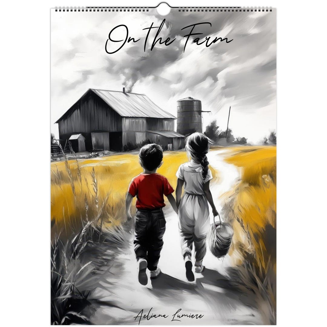 On the Farm Wall Calendars 2025 White - Etsy