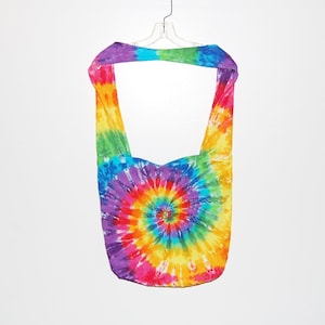 TIE DYE Shoulder Bag Rainbow Pinwheel Spiral Boho Festival Bag Grateful Dead Purse Tye Dye ...