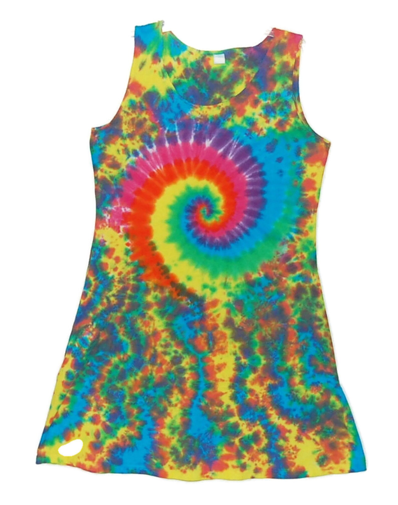 TIE DYE Mini Dress Neon Rainbow Spiral Blotter Psychedelic Tye Dye ...