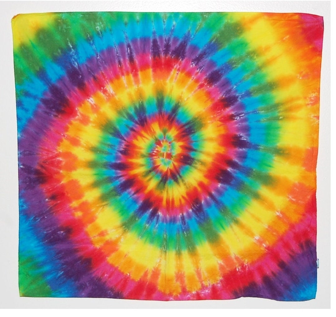 Tie Dye Bandana Psychedelic Rainbow Pinwheel Spiral Swirl Tye - Etsy