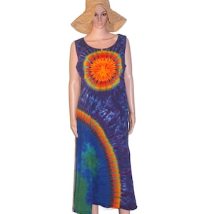 TIE DYE Dress Earth Sun Space Rainbow Tye Dye Women's Tank Top Dress ...