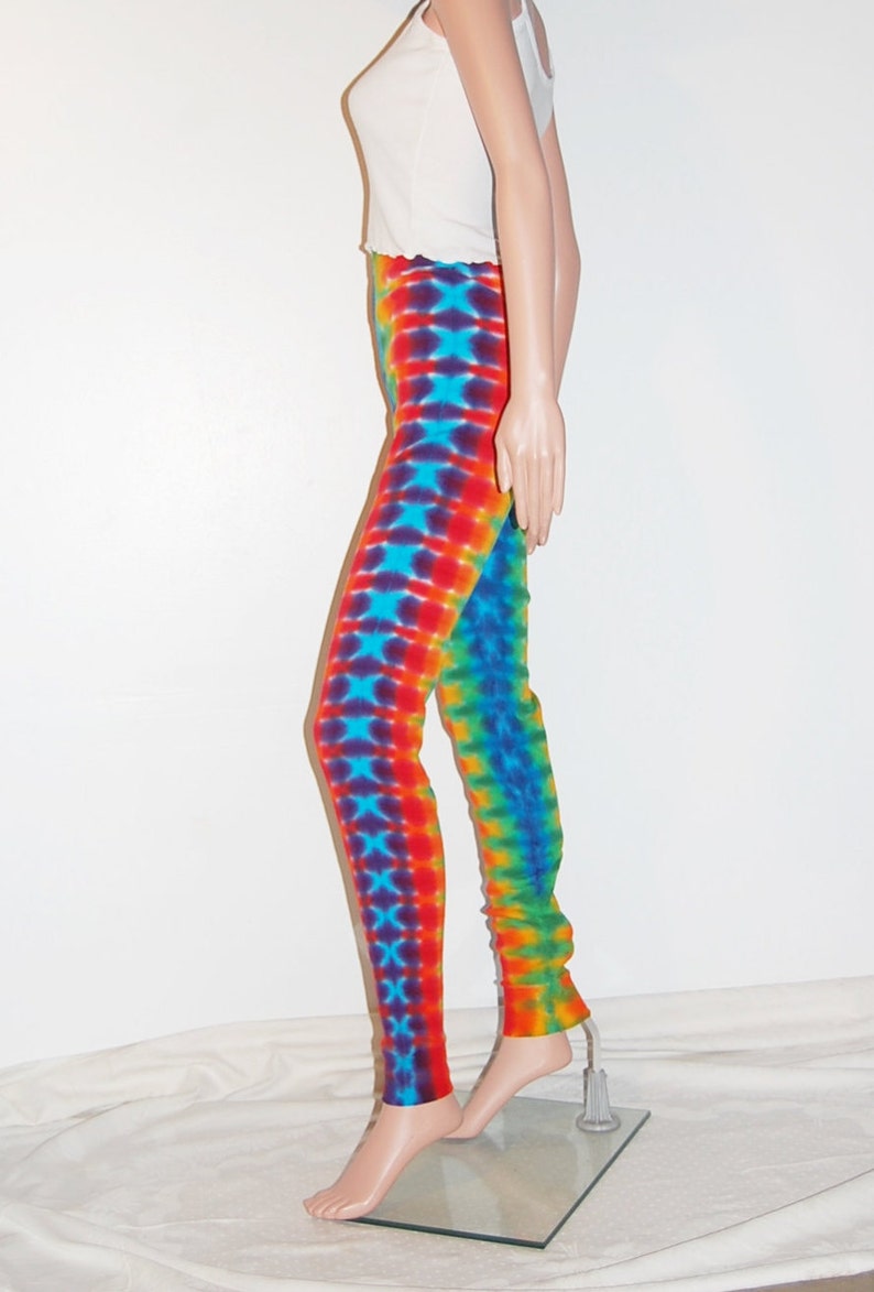 Rainbow Tie Dye Leggings Rainbow Dna Psychedelic Tye Dye Etsy