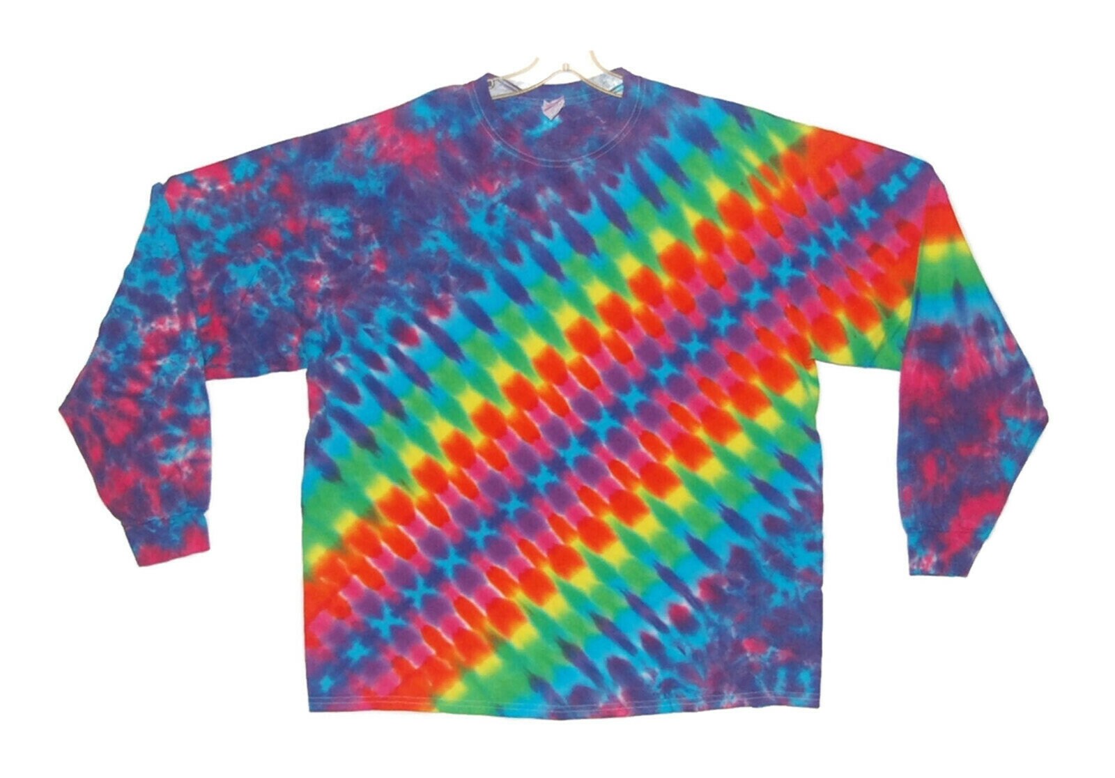 Tie Dye Shirt Psychedelic Neon Rainbow DNA / Long Sleeve | Etsy