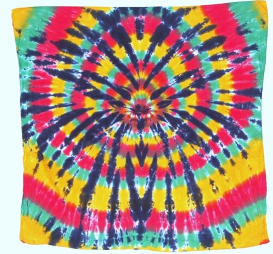 Tie Dye Bandana Psychedelic Rasta Spider Scarf Tye Dye Grateful Dead ...