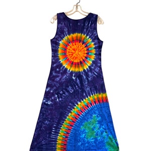 TIE DYE Dress Earth Sun Space Rainbow Tye Dye Women's Tank Top Dress ...