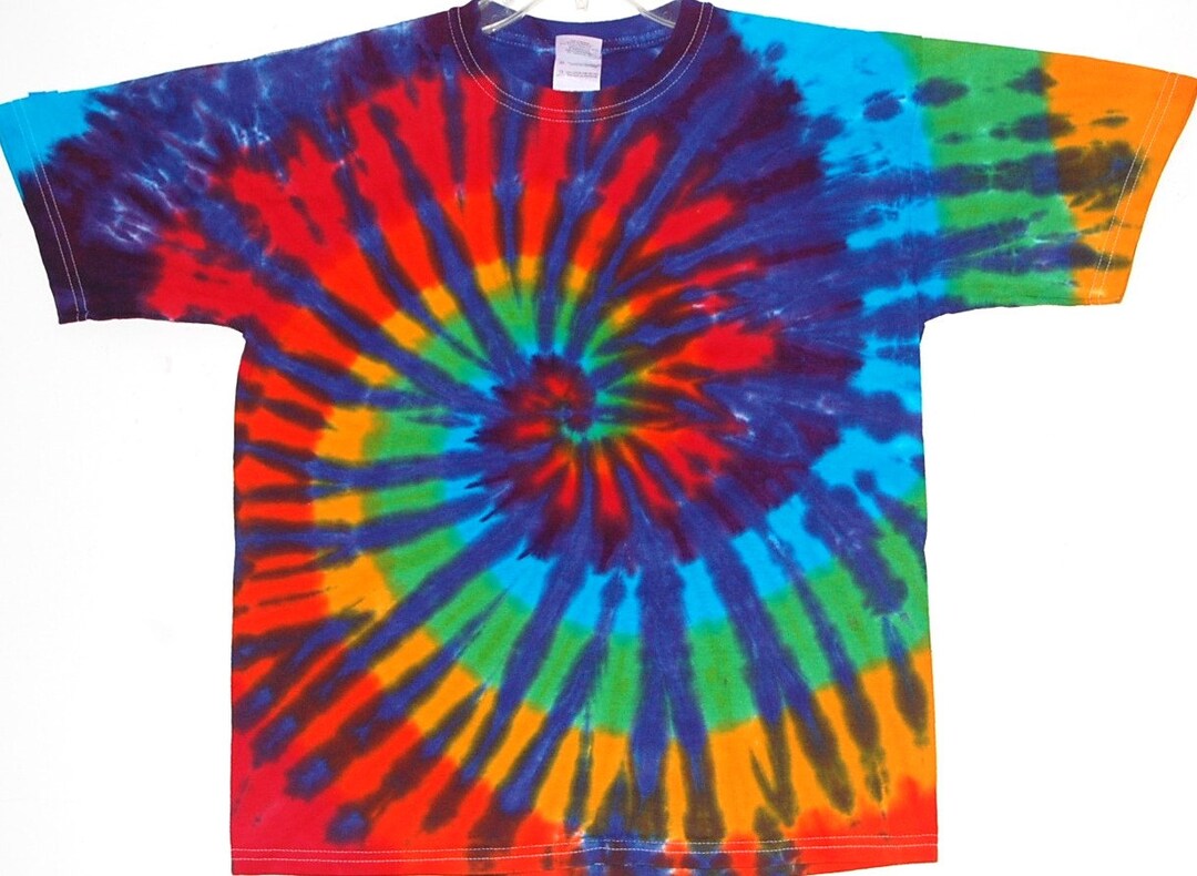 Rainbow TIE DYE Kid Shirt Rainbow Tye Dye Spiral T-shirt Youth Sizes 2 ...