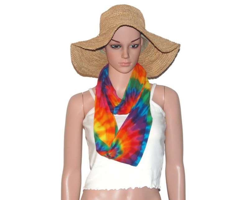 Tie Dye Infinity Scarf Rainbow Pinwheel Psychedelic Tye Dye | Etsy
