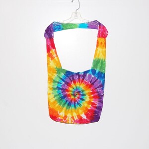 TIE DYE Shoulder Bag Rainbow Pinwheel Spiral Boho Festival Bag Grateful Dead Purse Tye Dye ...