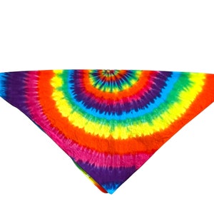 Tie Dye Bandana | Neon Rainbow Spiral | Tye Dye Scarf | Handmade ...